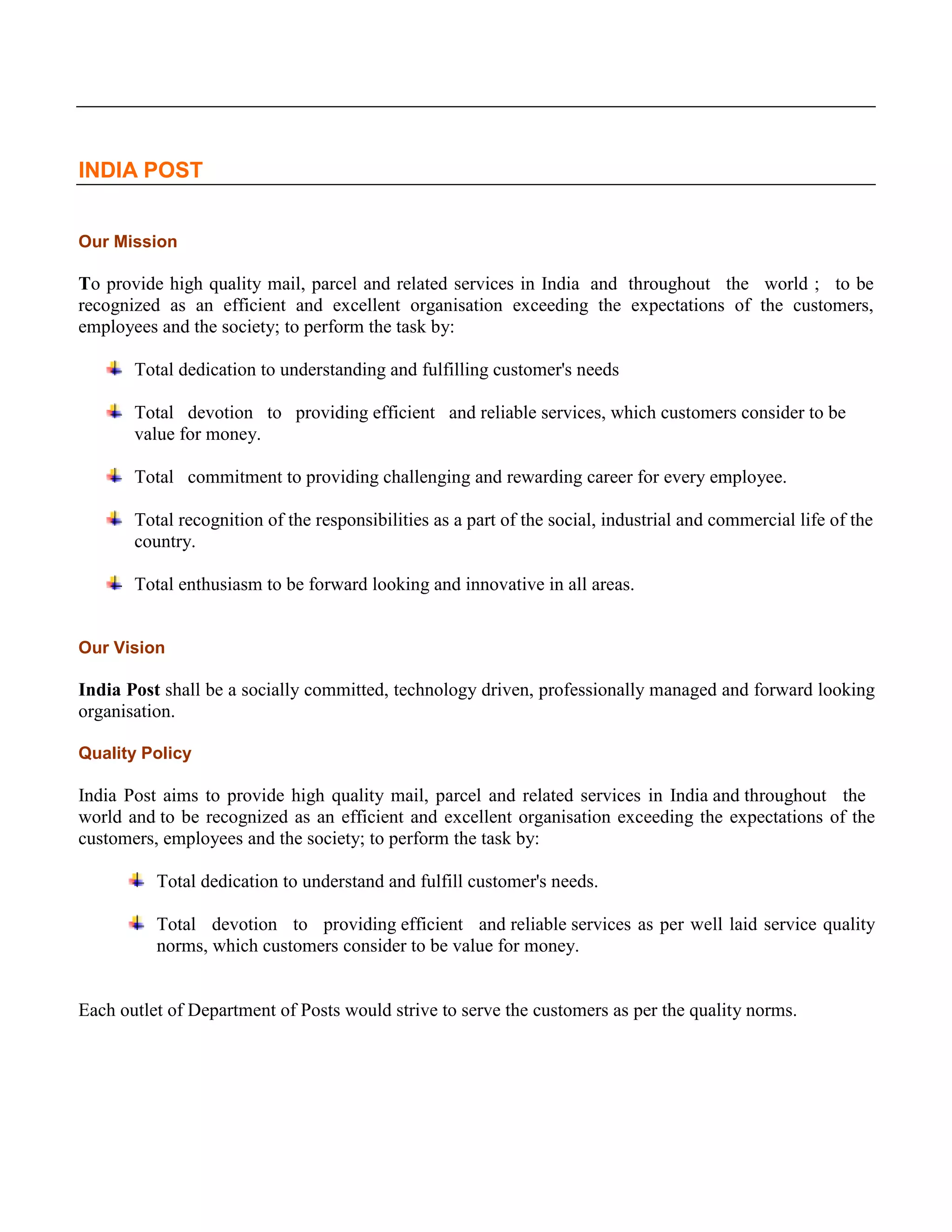 Indian post office | PDF