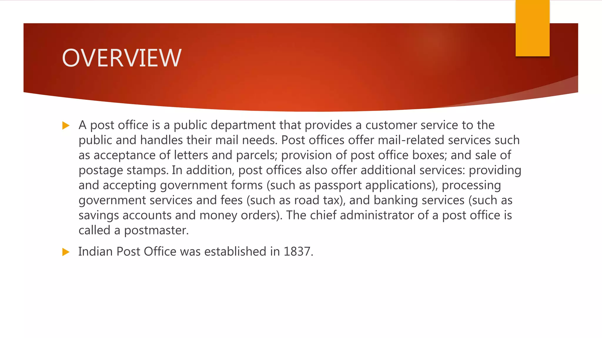 Indian post office | PPTX