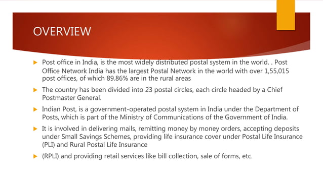 Indian post office | PPTX
