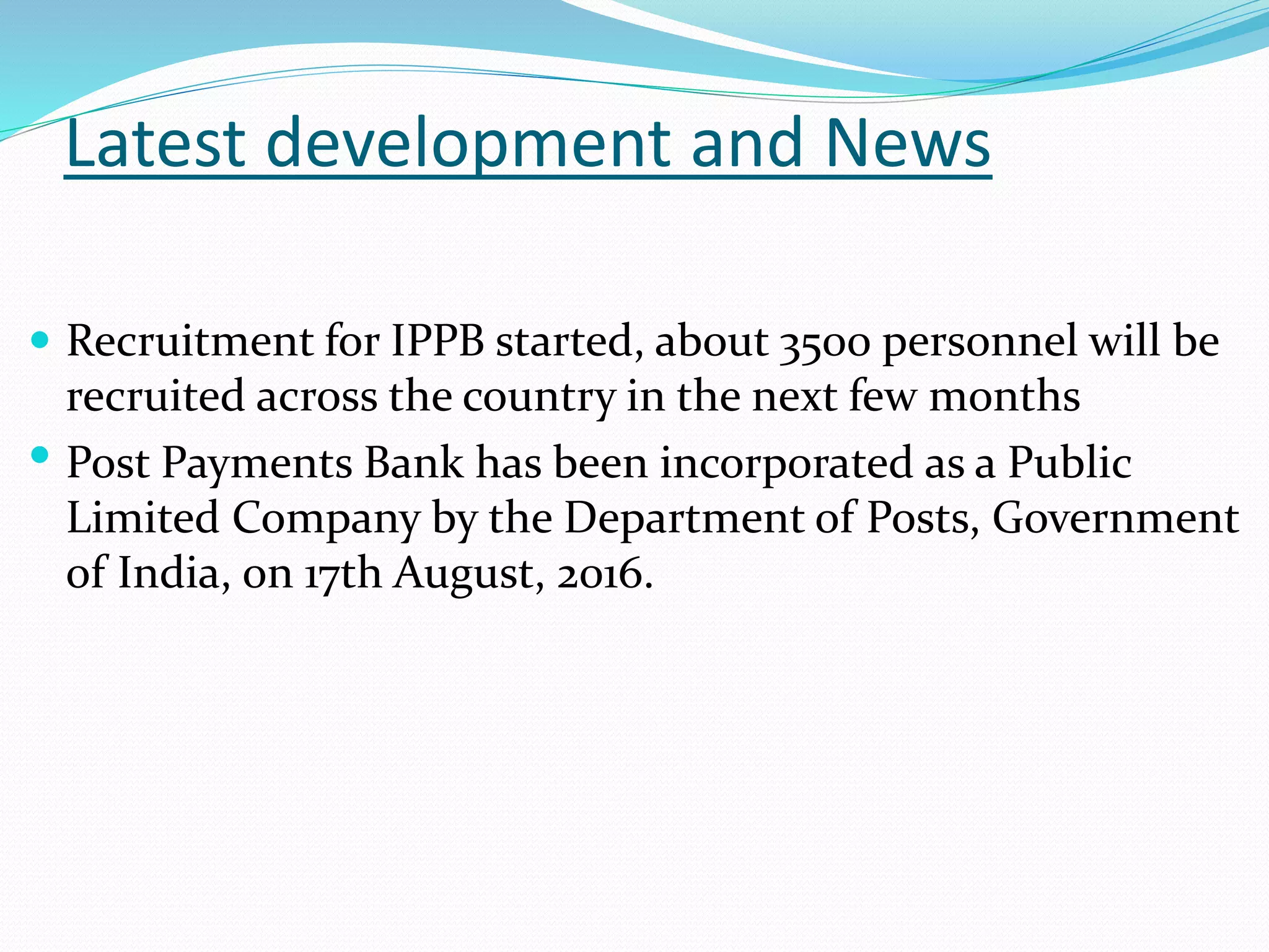 Indian post payment bank | PPTX