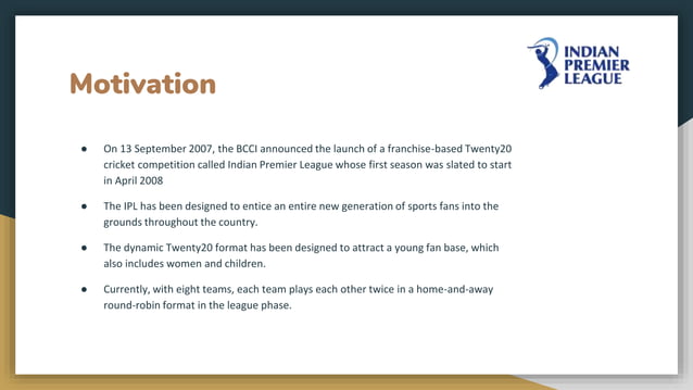 Indian Premier League Big Data Case Study | PPTX