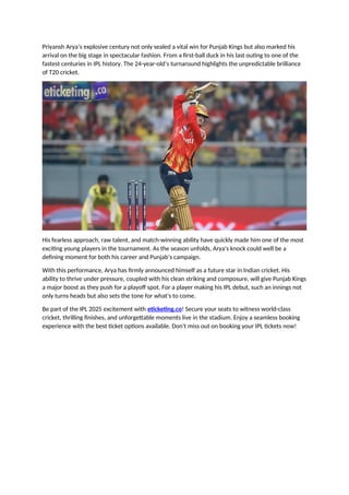 Indian Premier League Final Arya Makes Chennai Pay in Style.docx