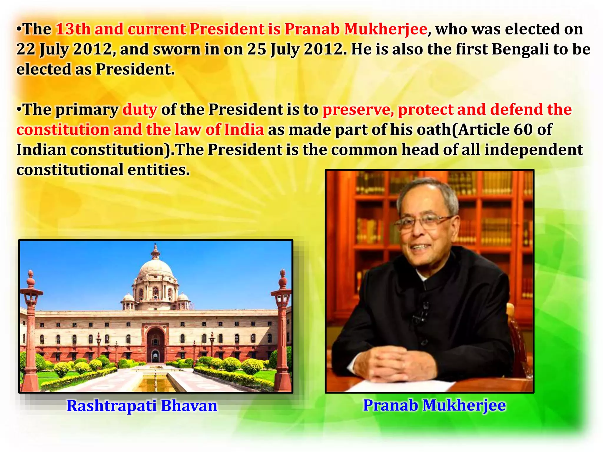 Indian president | PPTX