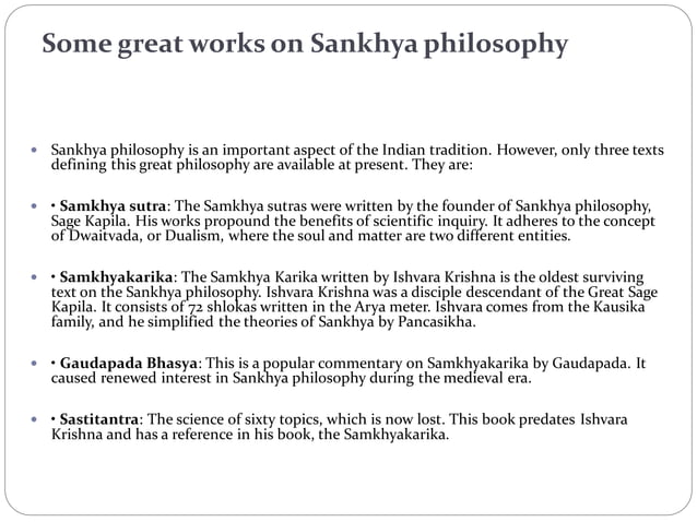 Indian psychology I sankhya philosophy ppt | PDF