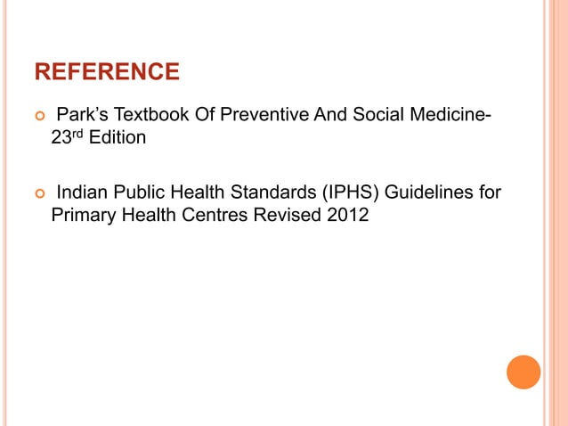 Indian Public Health Standards For Primary Health Centre | PPTX