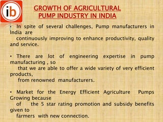 Indian pump industry @ 2016 | PPTX