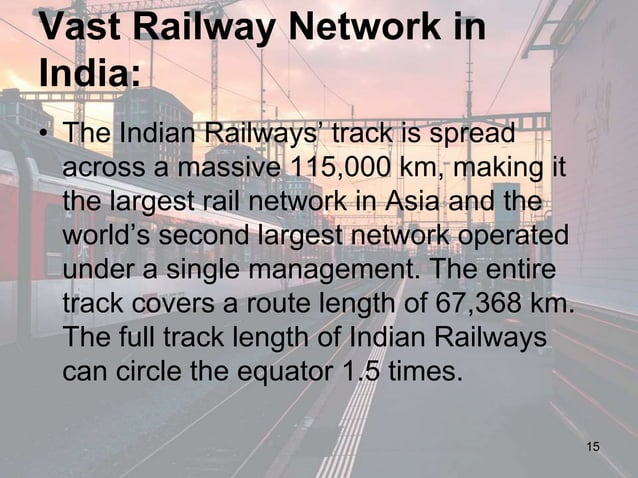 Indian railway ( Information) | PPTX | Rail Travel | Travel Type