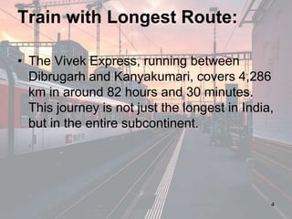 Indian railway ( Information) | PPTX | Rail Travel | Travel Type