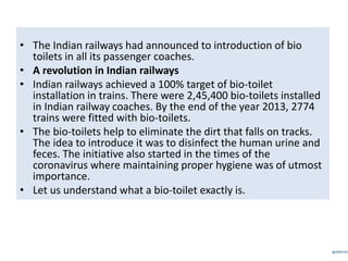 INDIAN RAILWAY AND THE BIO TOILET ERA.pptx