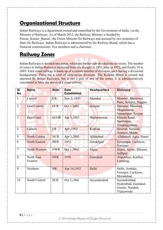 Vocational Training Report on Indian Railway System and Operation | PDF