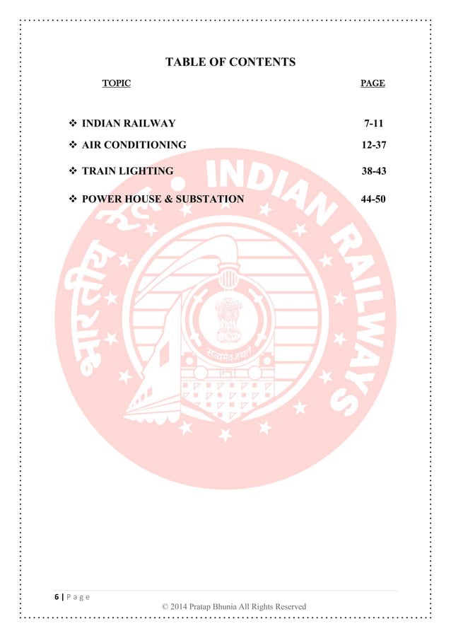Vocational Training Report on Indian Railway System and Operation | PDF ...
