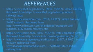 SECTORAL AND INDUSTRY ANALYSIS OF INDIAN RAILWAY | PPTX