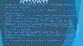 SECTORAL AND INDUSTRY ANALYSIS OF INDIAN RAILWAY | PPTX