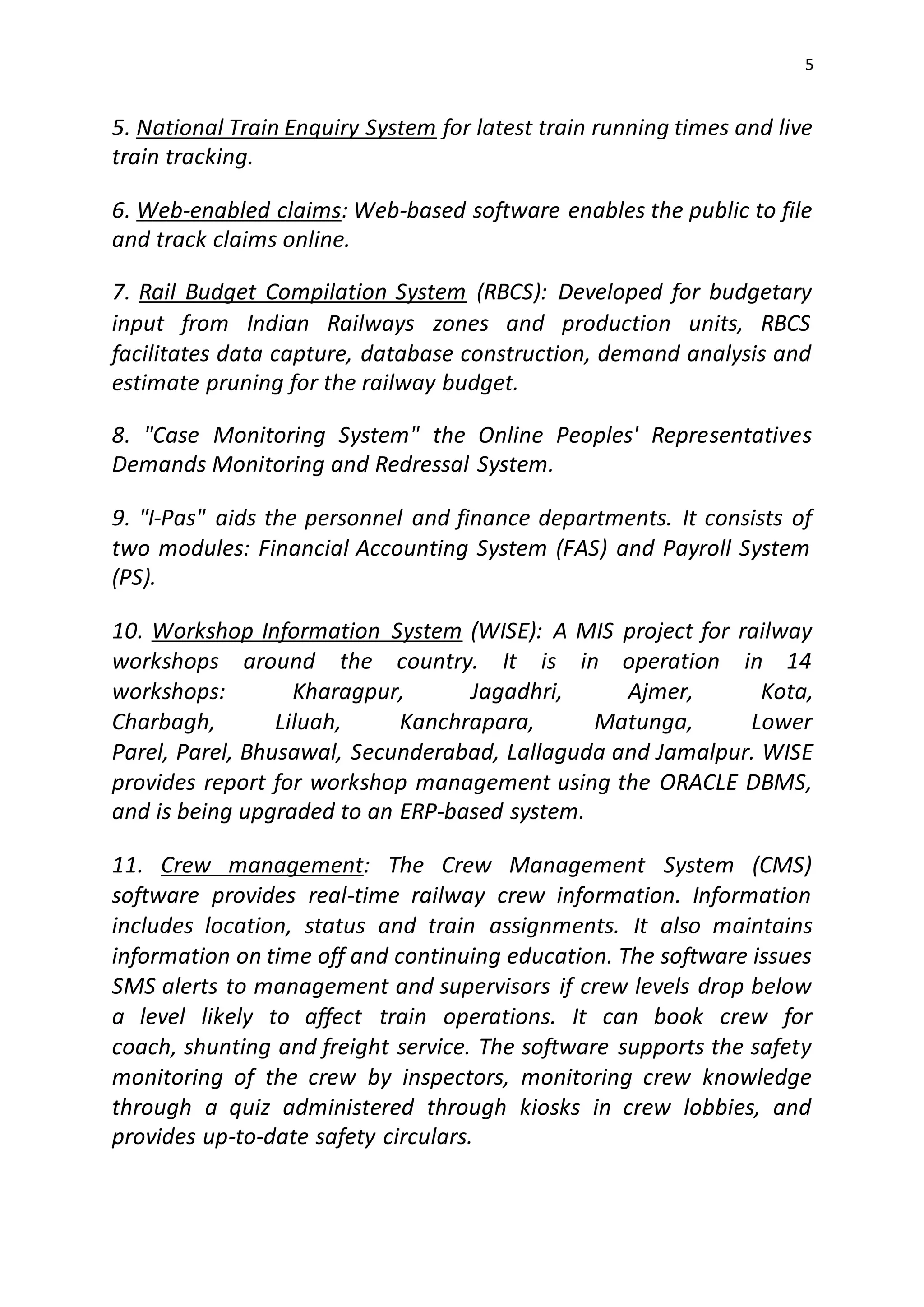 Indian railway reservation problems rsdo report file | DOCX