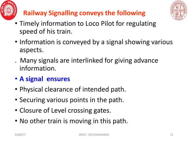 Indian Railway Signalling concepts and basics.pdf | Rail Travel ...