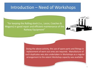 Indian railways workshop accounts | PPTX