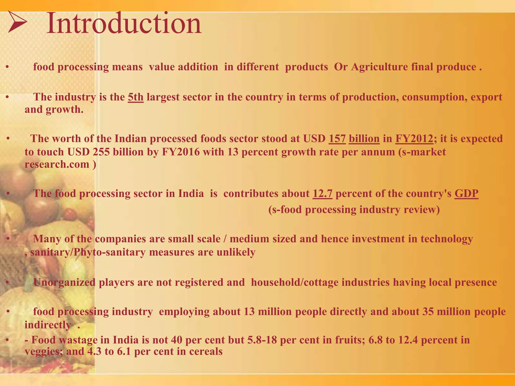 India food processing overview | PPTX