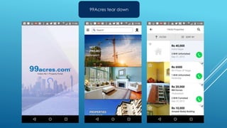 Indian real estate mobile apps comparison | PPTX