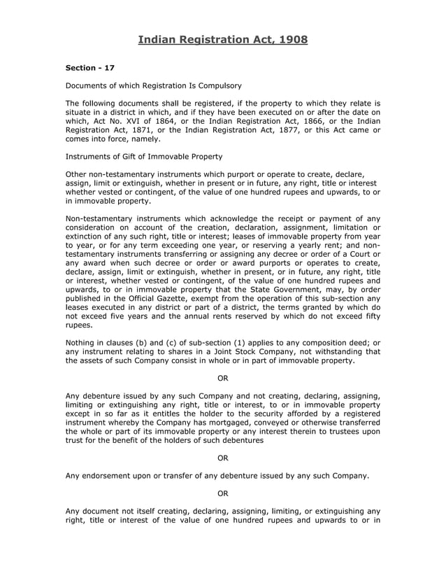 Indian registration act 1908.bose