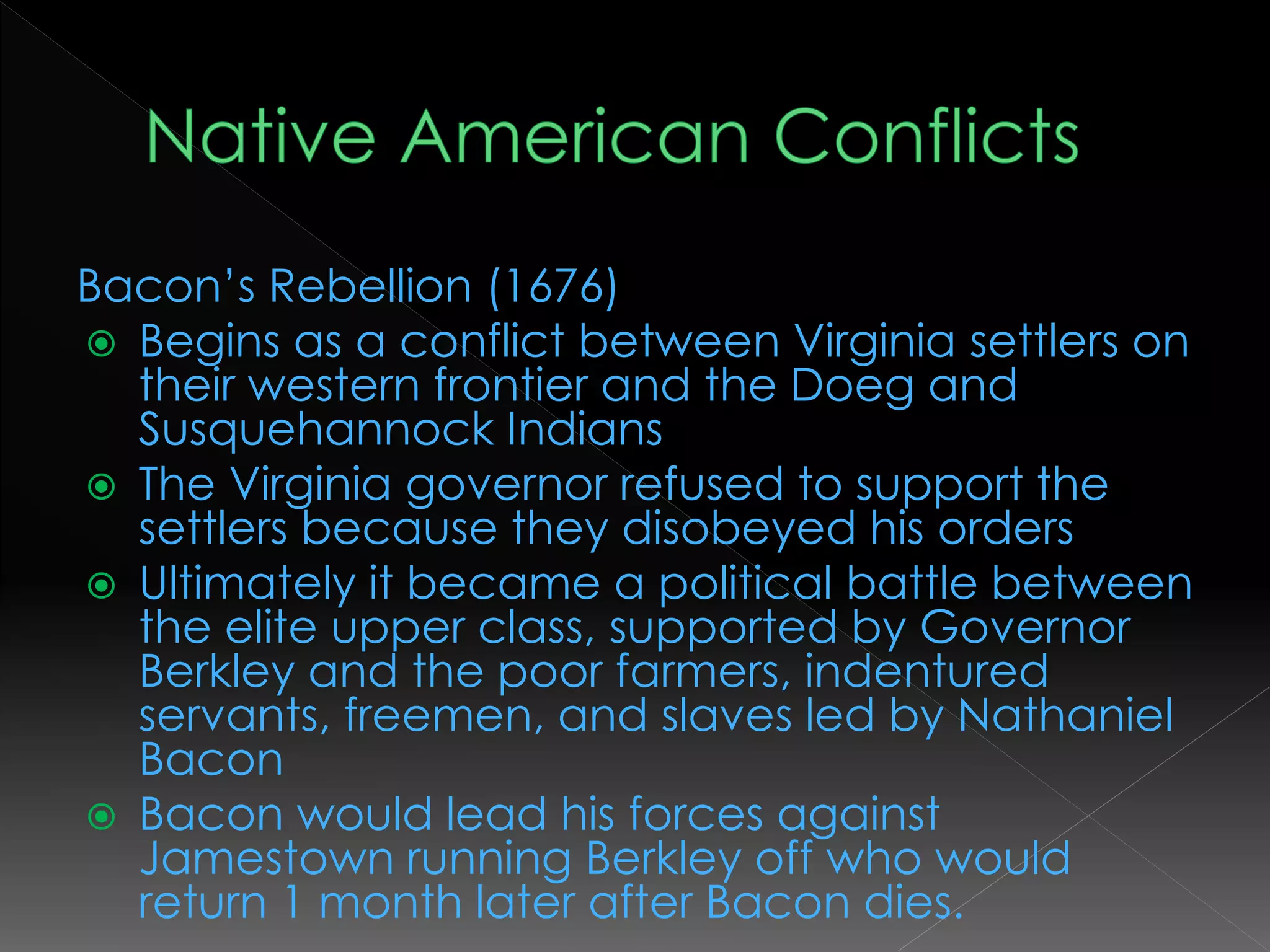 Indian Relations & Bacon’s Rebellion | PPTX