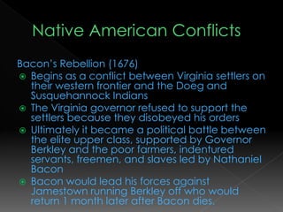 Indian Relations & Bacon’s Rebellion | PPTX
