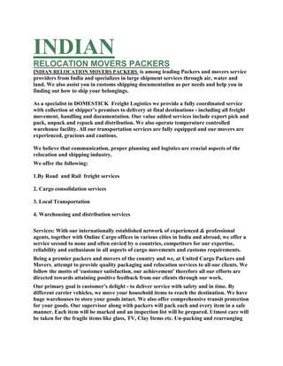 Indian relocation profile | PDF