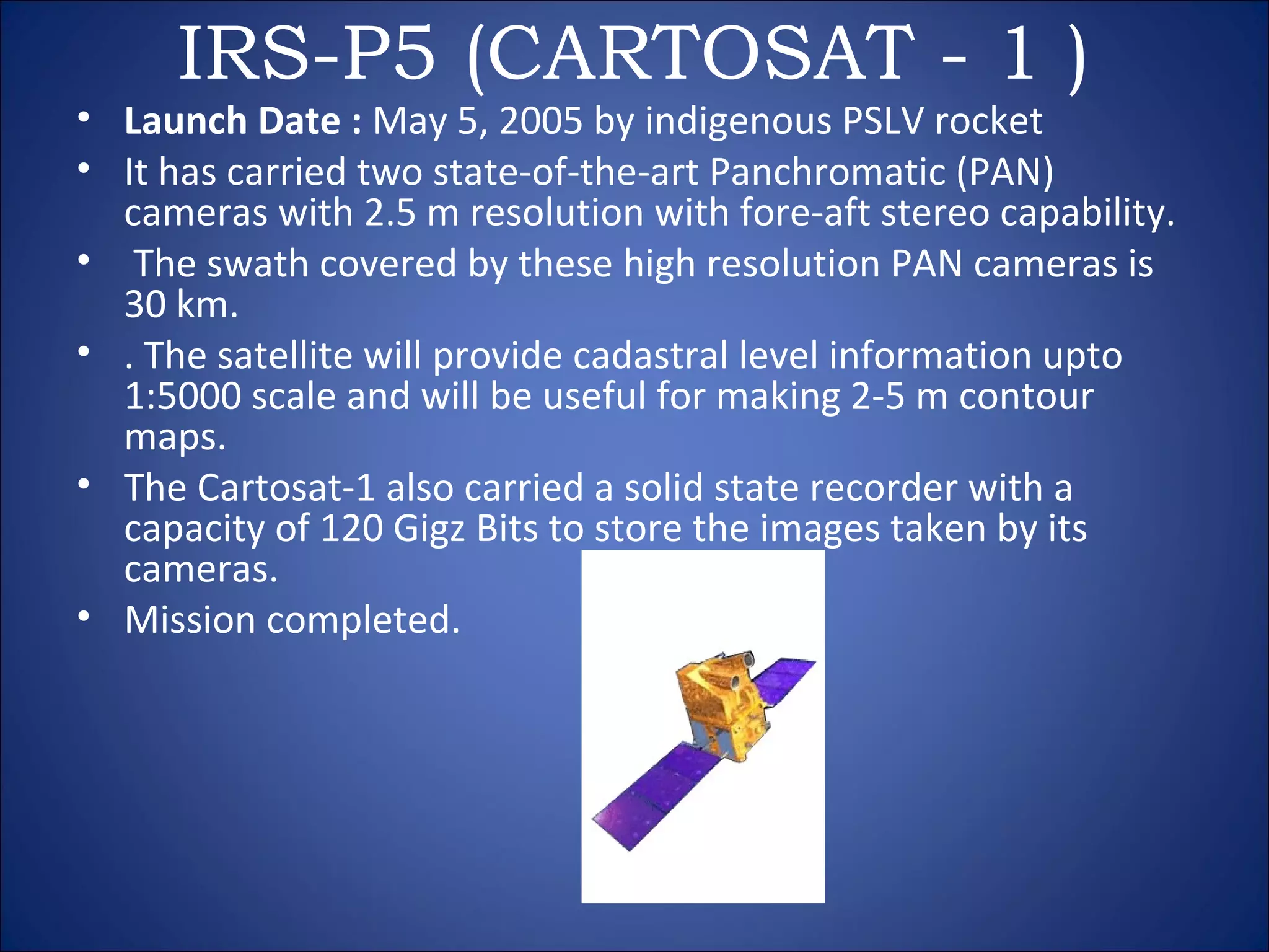 Indian remote sensing satellites | PPT
