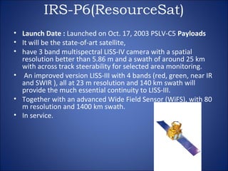 Indian remote sensing satellites | PPT
