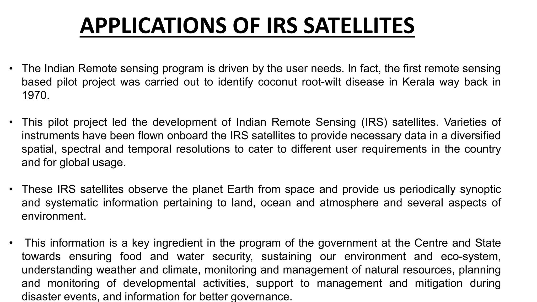 Indian remote sensing satellites | PPTX