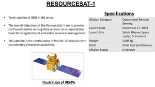 Indian remote sensing satellites | PPTX