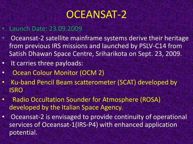 Indian Remote Sensing satellites (IRS).pptx | Cameras and Camcorders ...