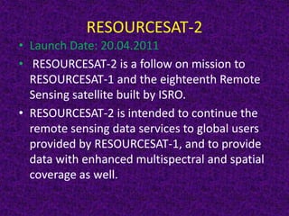Indian Remote Sensing satellites (IRS).pptx