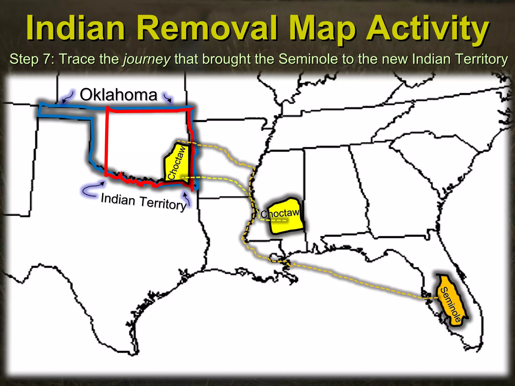 Indian Removal Map Activity | PPT