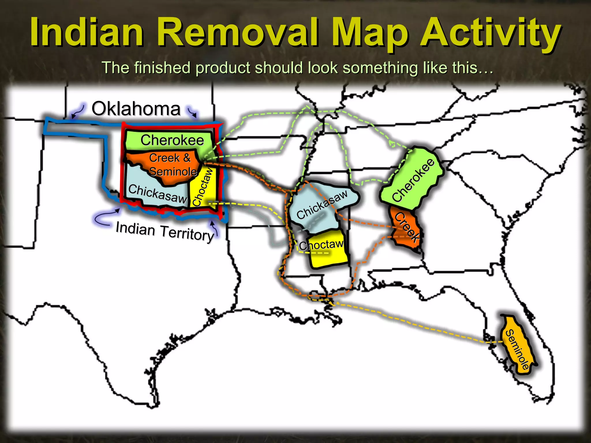 Indian Removal Map Activity | PPT