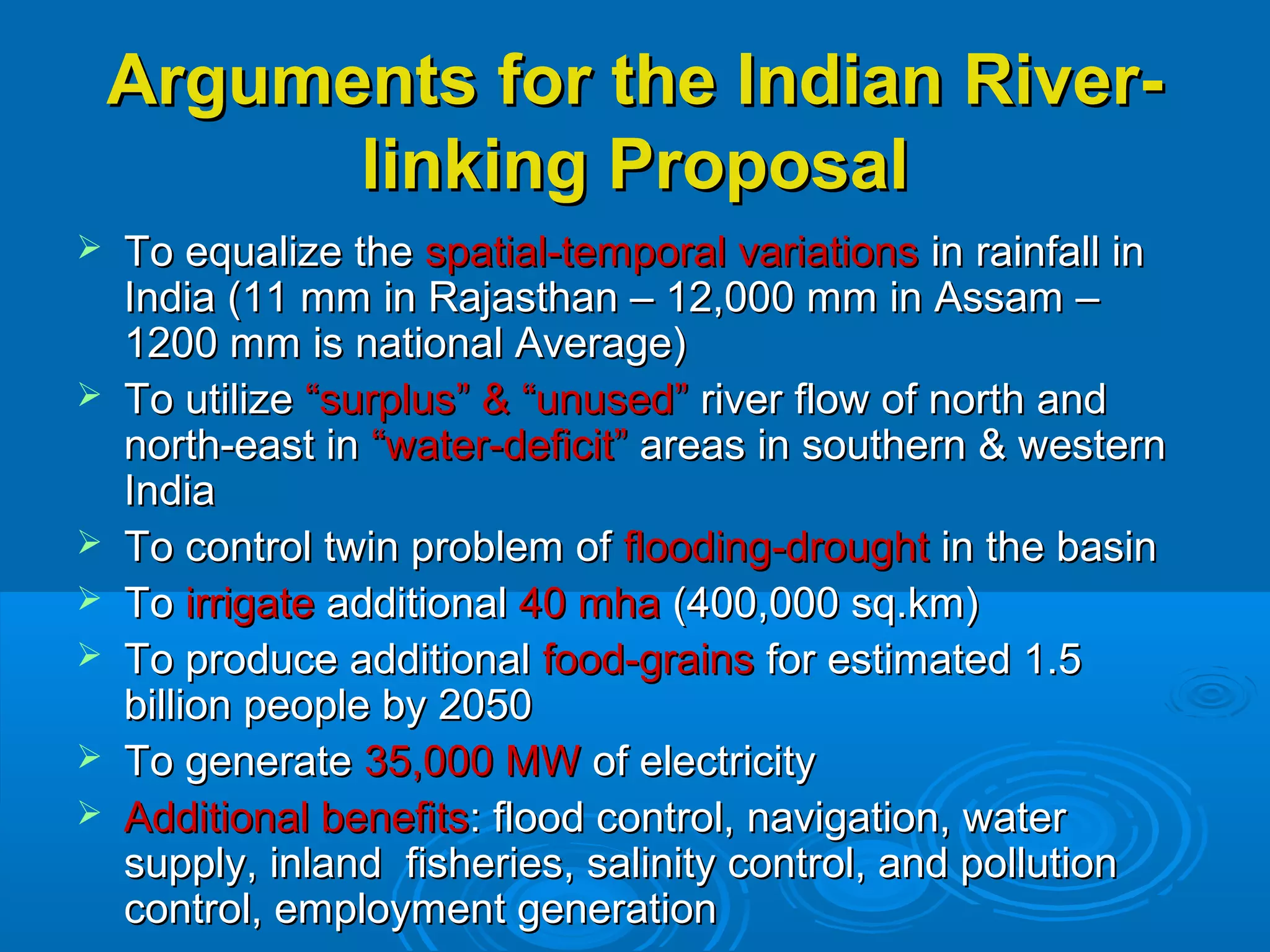 Indian river linking project: An Evaluative Study | PPT
