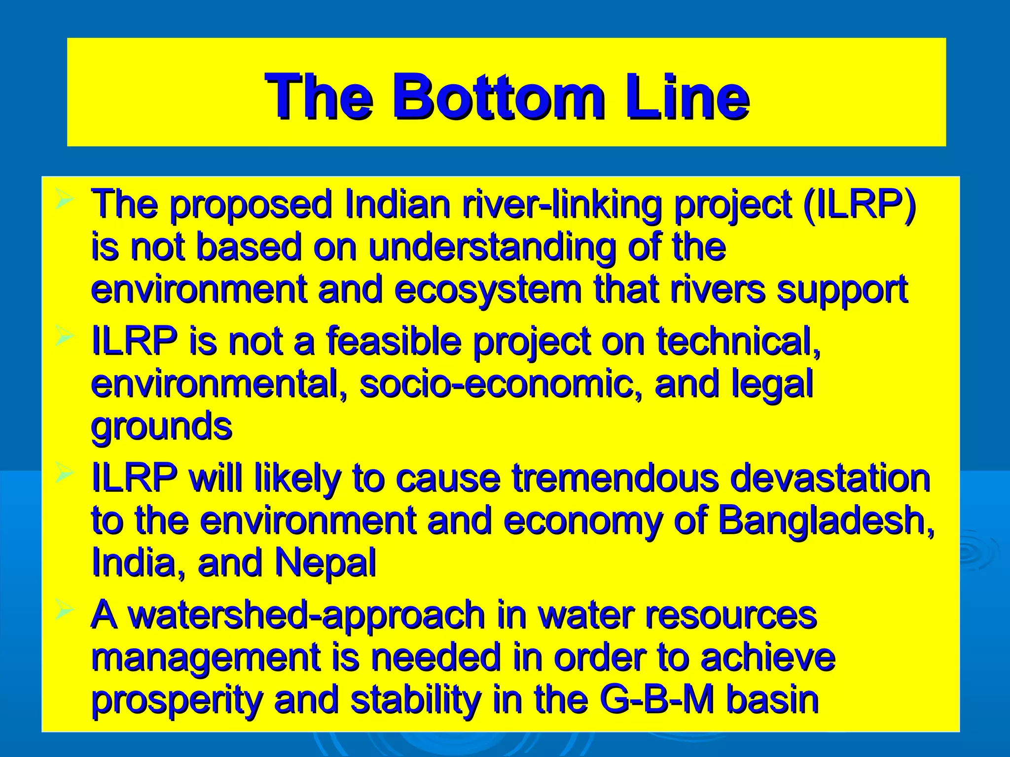 Indian river linking project: An Evaluative Study | PPT