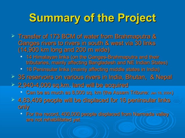 Indian river linking project: An Evaluative Study | PPT