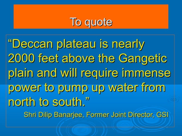 Indian river linking project: An Evaluative Study | PPT