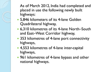 Indian road network | PPT
