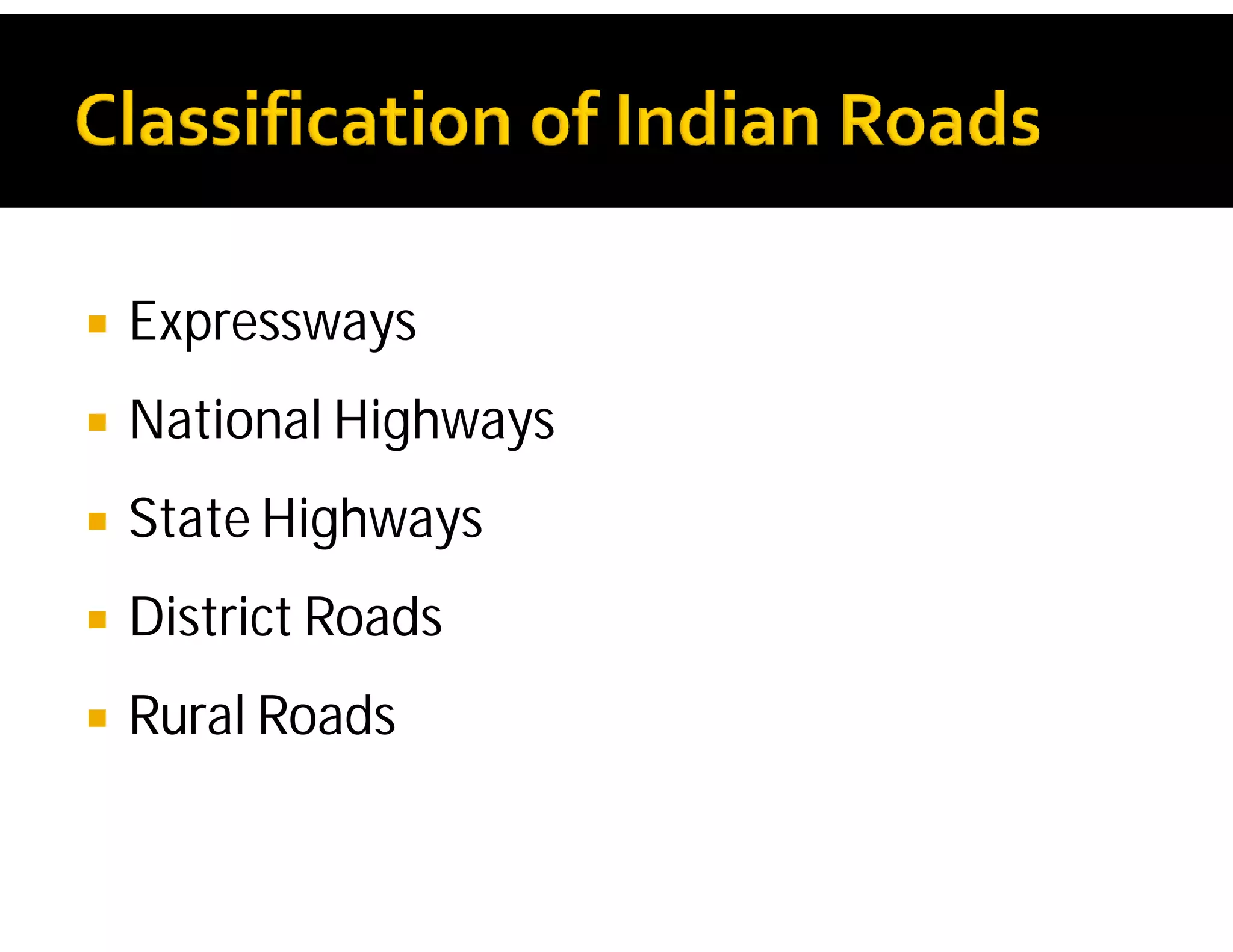 Indian Road Network Statistics | PPT