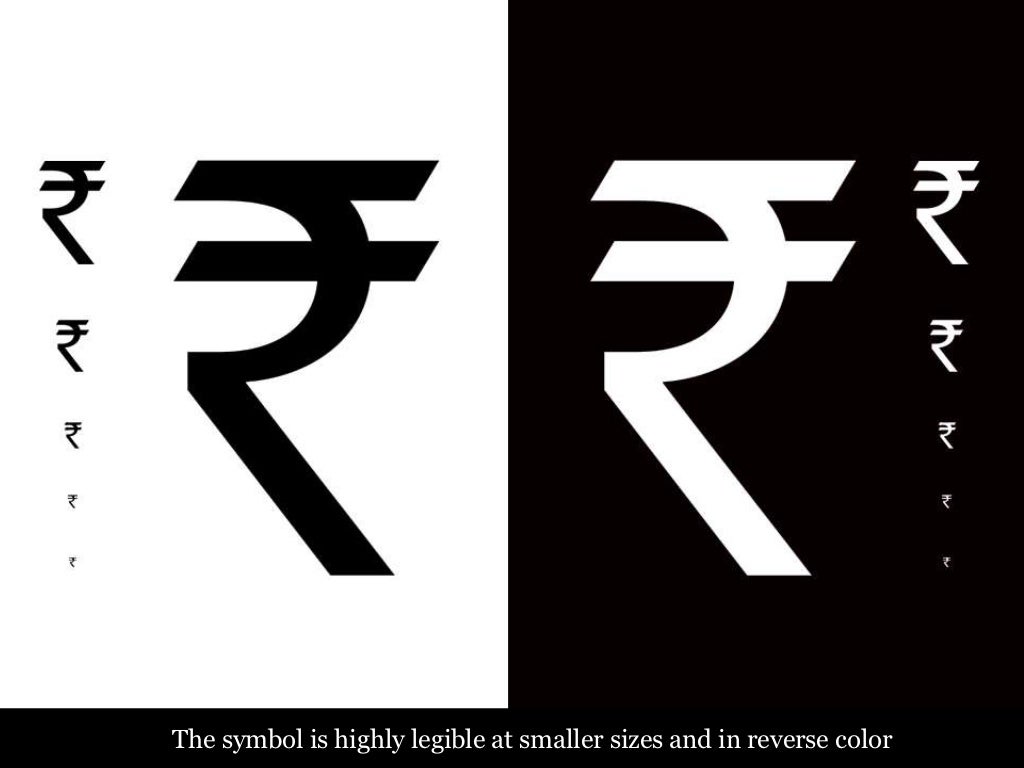 The symbol denotes letter ‘R’