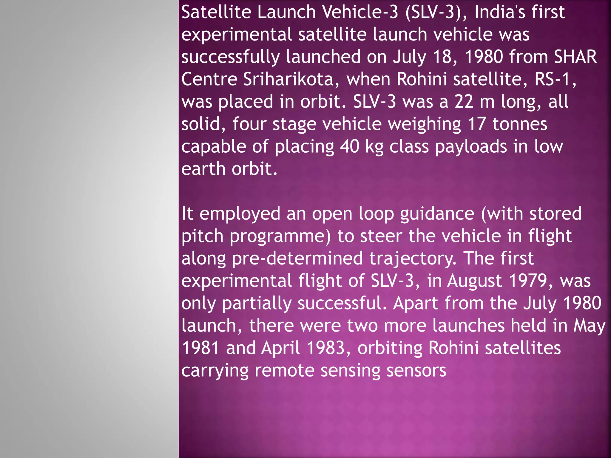 Indian satellite lunch vehicles | PPTX