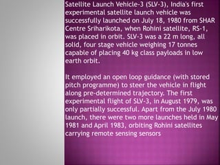 Indian satellite lunch vehicles | PPTX