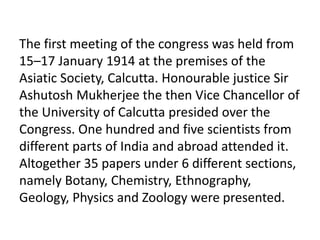 Indian science congress association | PPTX