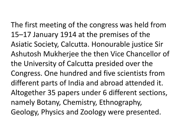 Indian science congress association | PPT