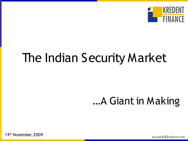 Indian Security Market | PPT