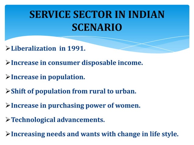Indian service sector | PPTX