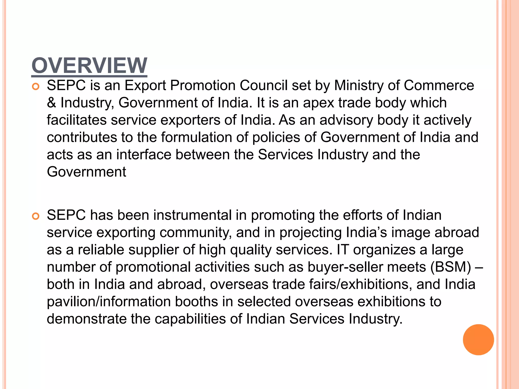 Indian services export | PPTX