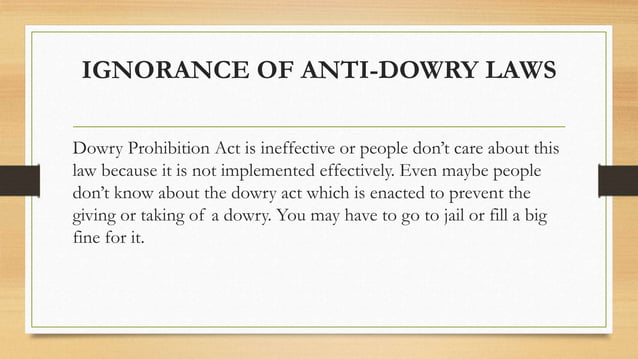 Indian social problems | Dowry system | definition, causes, effect ...