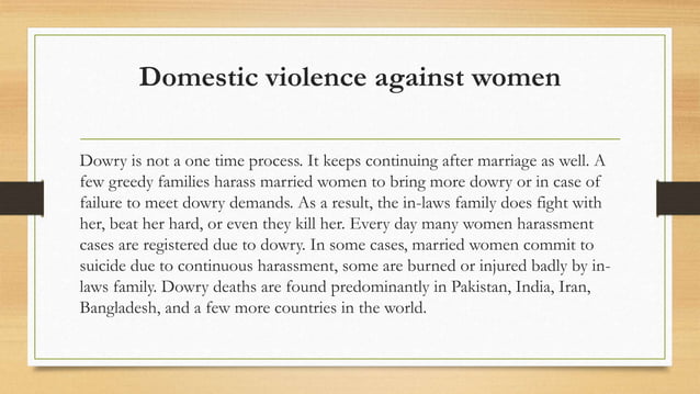 Indian social problems | Dowry system | definition, causes, effect ...